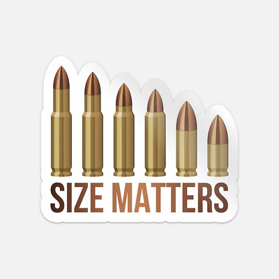 Size Matters Ammo Car Bumper Vinyl Sticker Decal | eBay
