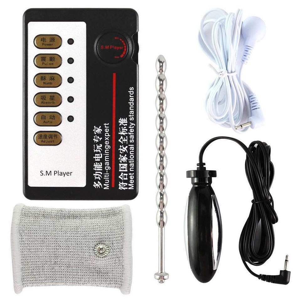 Men Electro E-Stim S-hock Male Penis Enhancer Stainless Anal Plug ...
