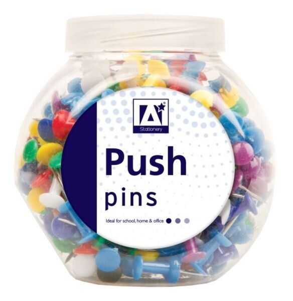 A Stationery Push Pins - Assorted Colours (Pack of 175) for sale online ...