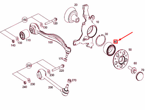 OEM MERCEDES-BENZ GLK X204 FRONT WHEEL BEARING A2219810406 GENUINE for ...