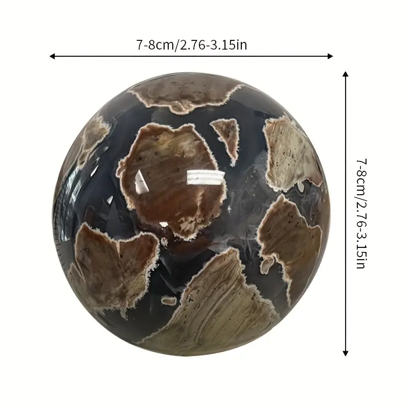 Volcanic agate sphere crystal ball home decoration fluorescent agate ...