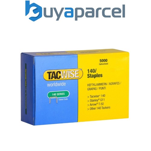 Tacwise 0341 140 Series 8mm Staples Galvanised - 5000 Pack - Type T50 G ...