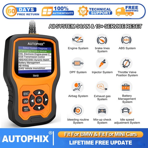 For BMW Autophix 7910 Battery Registration Diagnostic Tool ABS SRS EPB ...