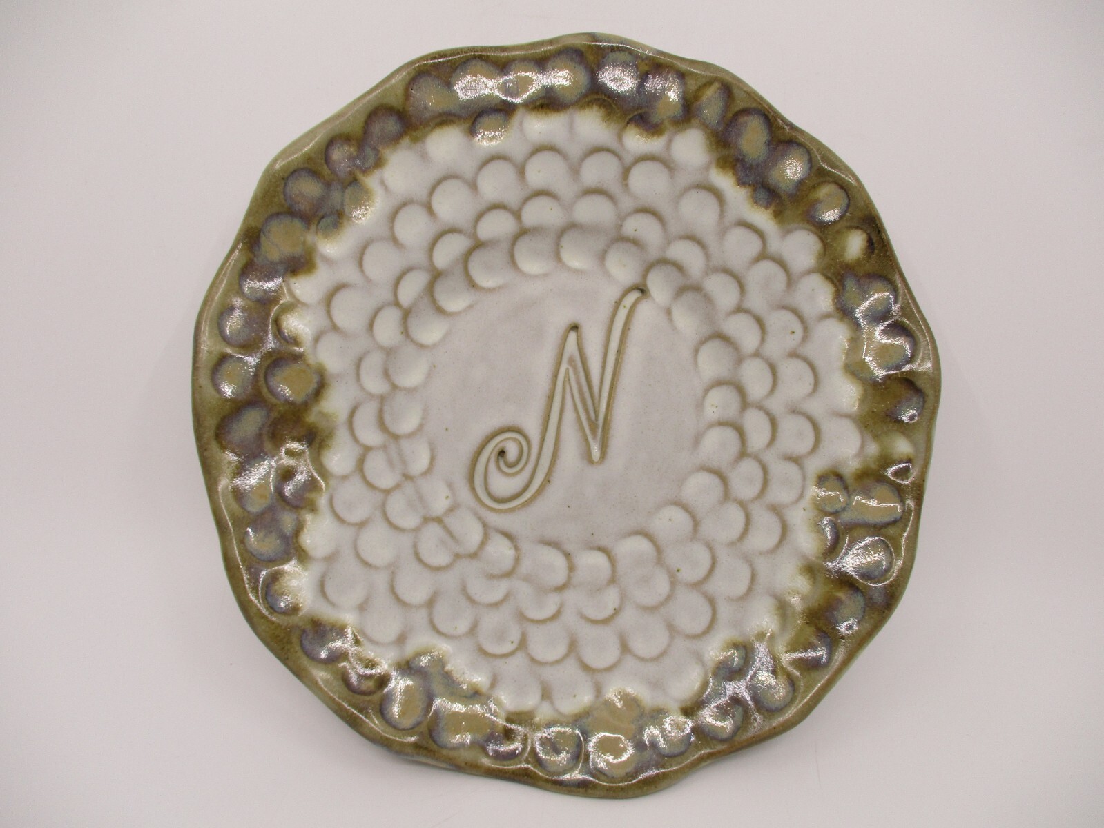 FINGERPRINT POTTERY MONOGRAM BOWL - Mississippi - 10 1/8" 0501E | eBay