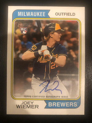 2023 Topps Heritage High Number Joey Daryl Wiemer RC Rookie Auto ROA ...