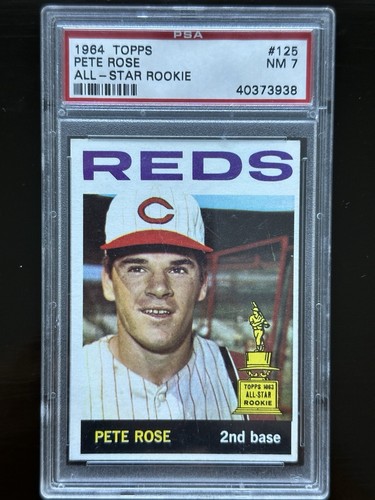 1964 Topps #125 Pete Rose - PSA 7 NM ROOKIE ALL STAR - First Solo Card ...