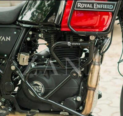 "CRASH GUARD WITH SLIDER, BLACK" FIT FOR ROYAL ENFIELD HIMALAYAN 411 ...