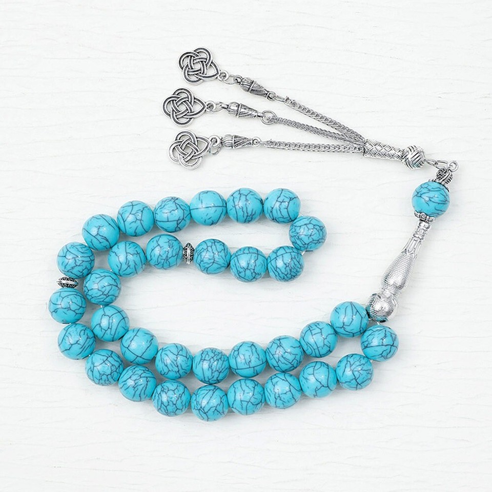Ramadan Muslim Prayer Beads Turquoise Arab String Beads Eid Party ...