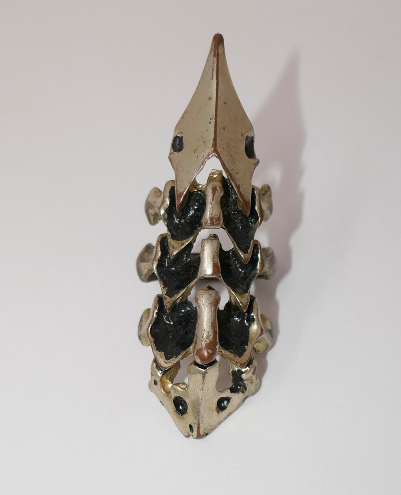 Gothic Knuckle Armor Claw Spine Vertebrae Long Ring S… - Gem