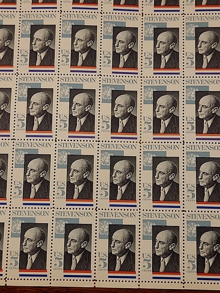 US Stamp - 1965 Adlai Stevenson - 50 Stamp Sheet - Scott #1275 | eBay