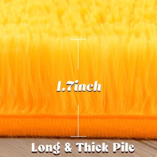 junovo Round Rug 5x5 Feet Fluffy Soft Area Rugs for Kids Girls Room ...