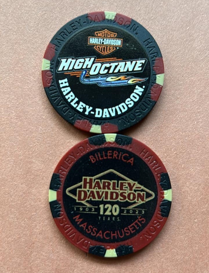 Set/2 Harley Davidson 120th Poker Chip High Octane in Billerica ...