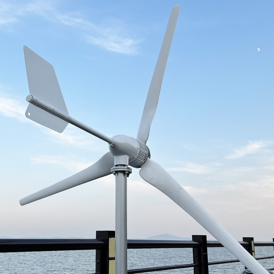 5000W Wind Turbine Generator 48V 96V 110V Complete Wind System On Grid ...