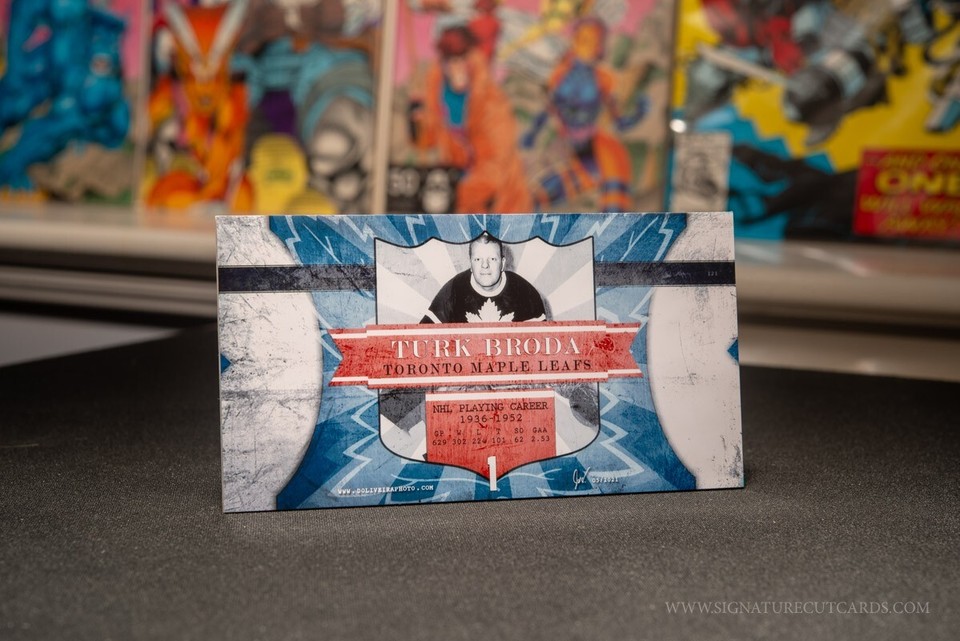 Turk Broda Toronto Maple Leafs Vintage Tallboy Signature Cut Card ...