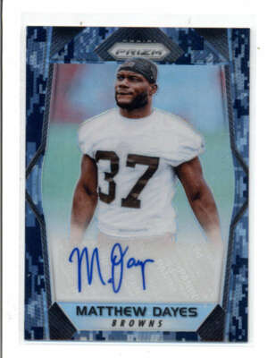 MATTHEW DAYES 2017 PANIN PRIZM BLUE CAMO AUTOGRAPH AUTO #05/25 AH5243 ...