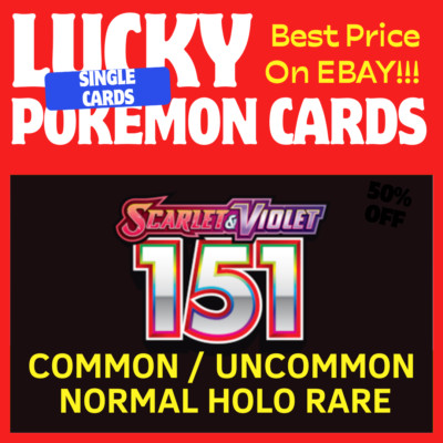 POKEMON SCARLET VIOLET 151- COMMON, UNCOMMON, & HOLO RARE - MULTIBUY ...
