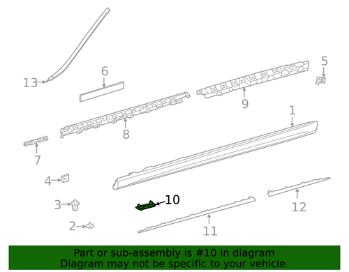 Genuine Mercedes-Benz Rocker Panel Molding Cap 223-698-85-00-9999 | eBay