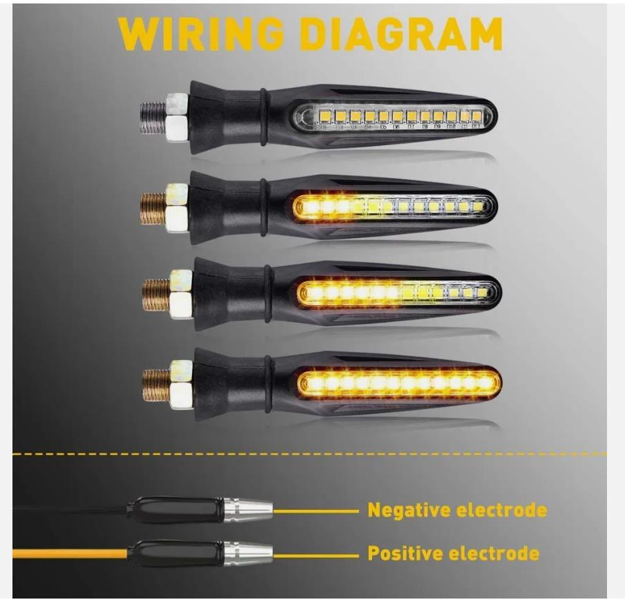 4PCS Motorcycle Led Turn Signal Indicator Blinker Amber Lights ...