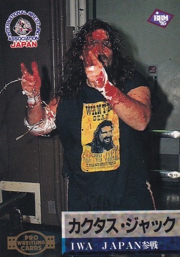 #123 Cactus Jack /Mick Foley Rookie card RC 1995 BBM Pro-Wrestling Card ...