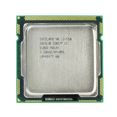 Intel Core i3-550 CPU Dual-Core 3.20GHz / 4MB LGA1156 SLBUD Processor ...
