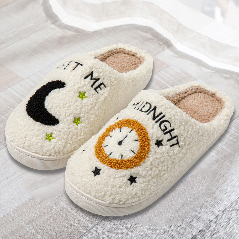 Women Men Meet Me At Midnight Winter Slipper (White 40-41 Fit Size 39 ...