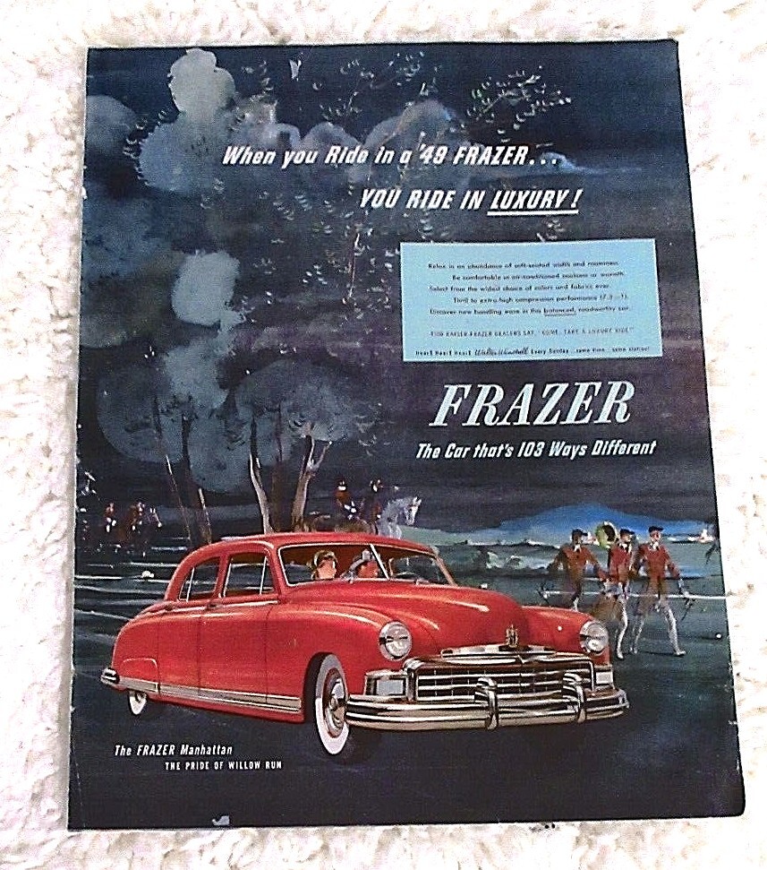 Vintage 1949 Kaiser Frazer Manhattan Automobile Print Ad | eBay