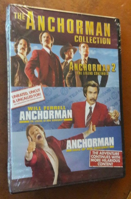 The Anchorman Collection DVD Will Ferrell 3 Complete Features Ship for ...
