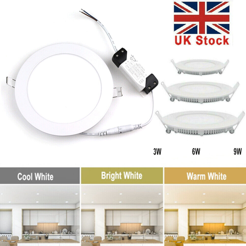 4-10X Ultra Slim Recessed LED Flat Panel Ceiling Spot Light Downlights ...
