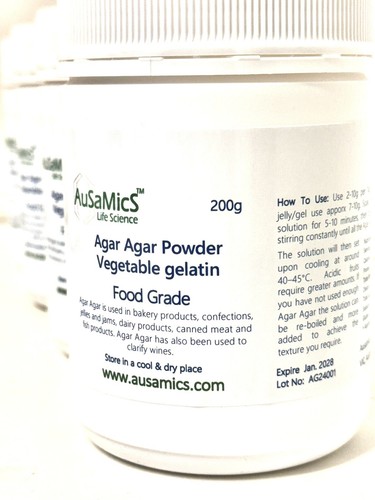 200G Agar Agar Powder, Food Grade, Vegetarian Gelatin, Gel Strength ...