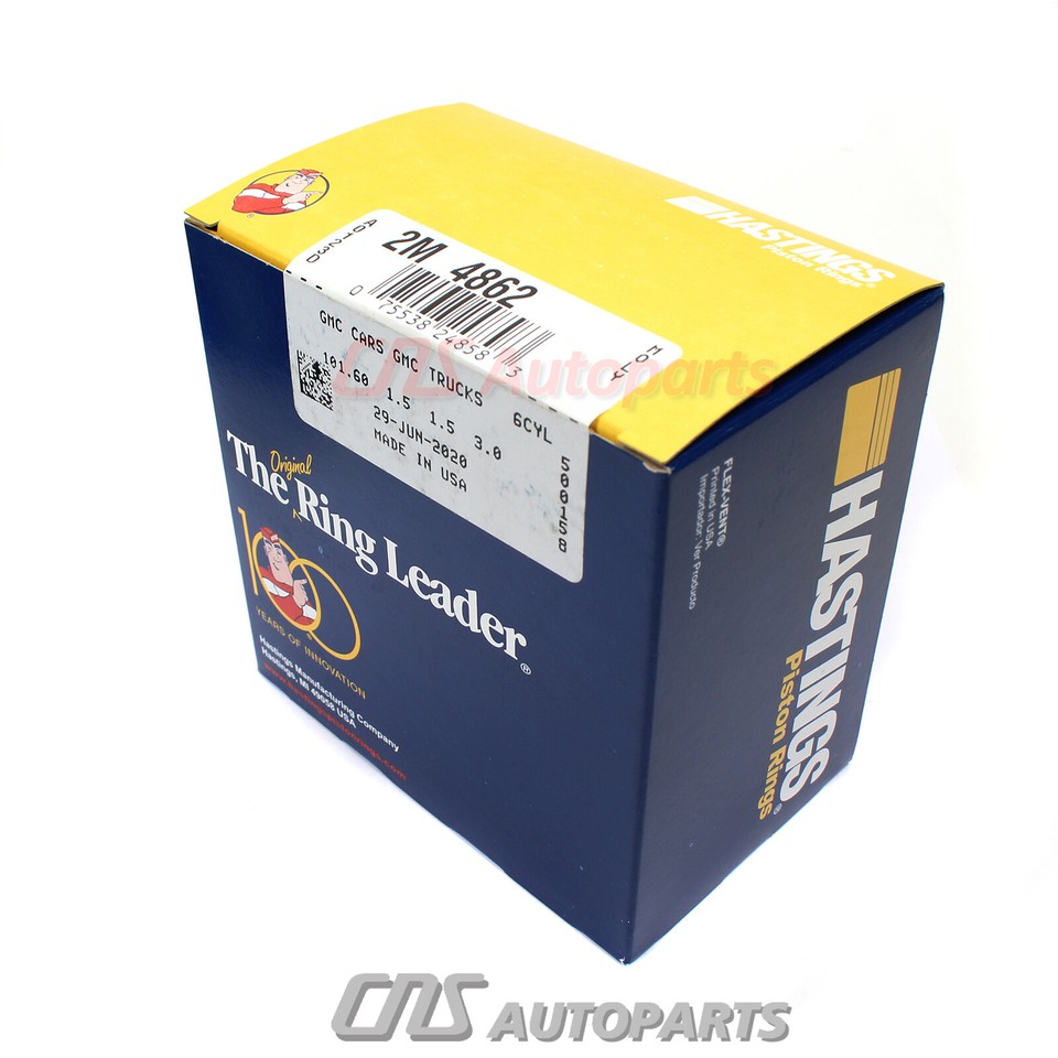 Hastings Piston Rings Fits 96-14 Chevrolet GMC Isuzu Oldsmobile 4.3L ...