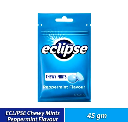 Wrigley's Eclipse Chewy Mints PEPPERMINT Refresh Breath 8 Packs x 45g ...