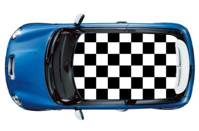 Checker Pattern Mini Cooper Roof Wrap Vinyl Graphic Decal Sticker New ...