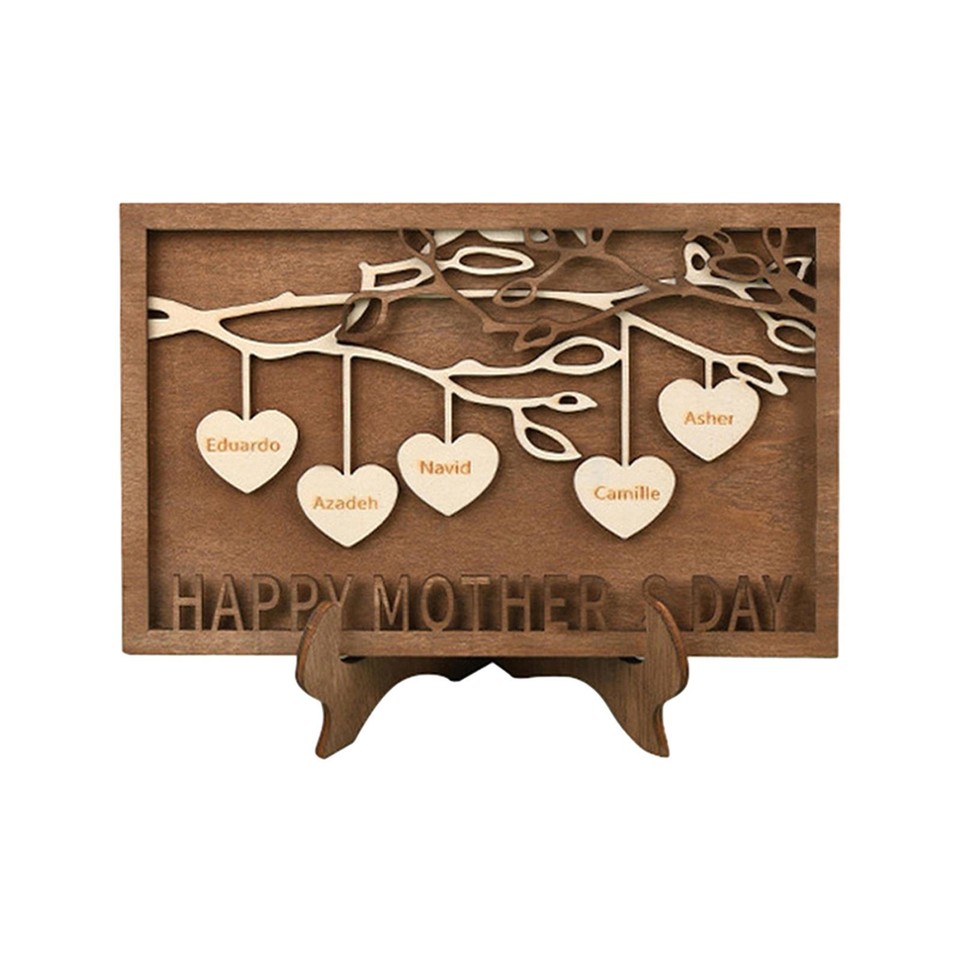 Wooden Family Tree Kit Set with hearts Craft Blank Shapes Wedding ...