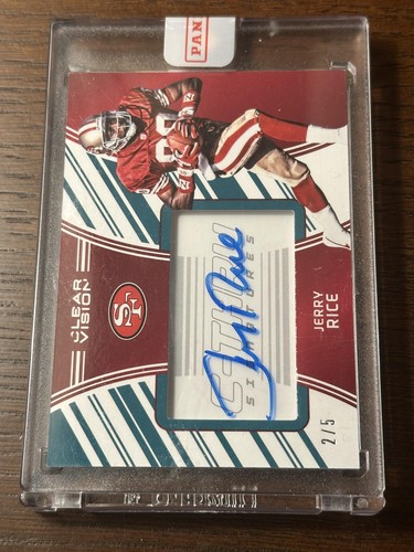 2016 Panini Clear Vision C-Thru Signatures #1 Jerry Rice Auto /5 Card ...