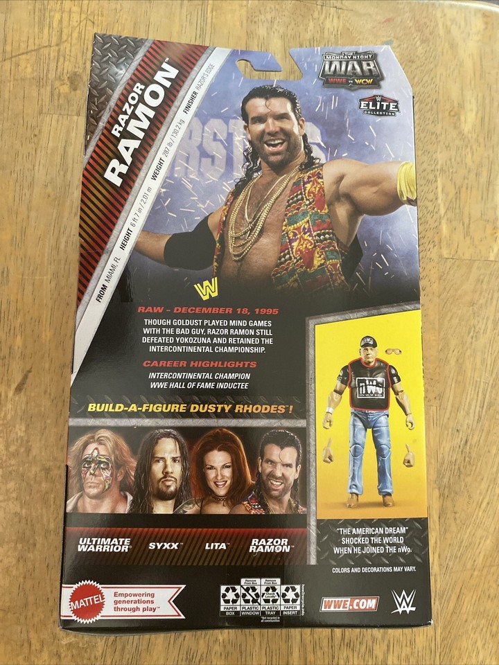 WWE Elite Monday Night War Series 5 RAZOR RAMON Action Figure In Hand ...