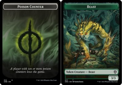[1x] Poison Counter // Beast Double-sided Token Near Mint, English ...
