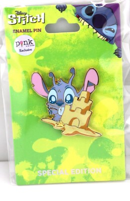 Disney LE 300 Pin PALM - Stitch - Building Sand Castle - Cuties -Lilo ...