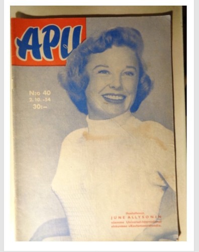 June Allyson 1954 Finnish Magazine Rare | eBay