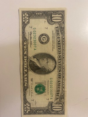 1995 10 dollar bill fancy note | eBay