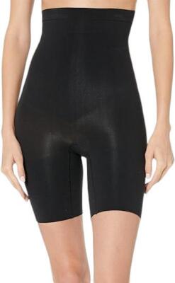 SPANX Seamless Power Sculpting High-Waisted Mid-Thigh Short Very Black ...