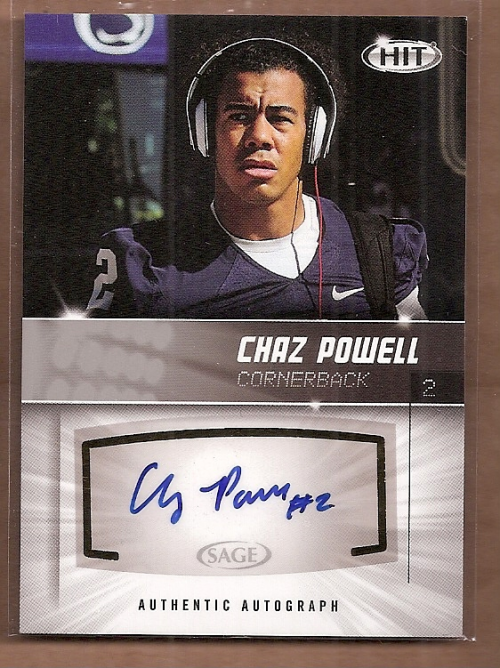 2012 SAGE HIT Autographs Silver #A26 Chaz Powell | eBay