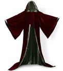 New Stock! Wine Red Cape Hooded Cloak Wizard Robes Costumes Lined in 10 ...