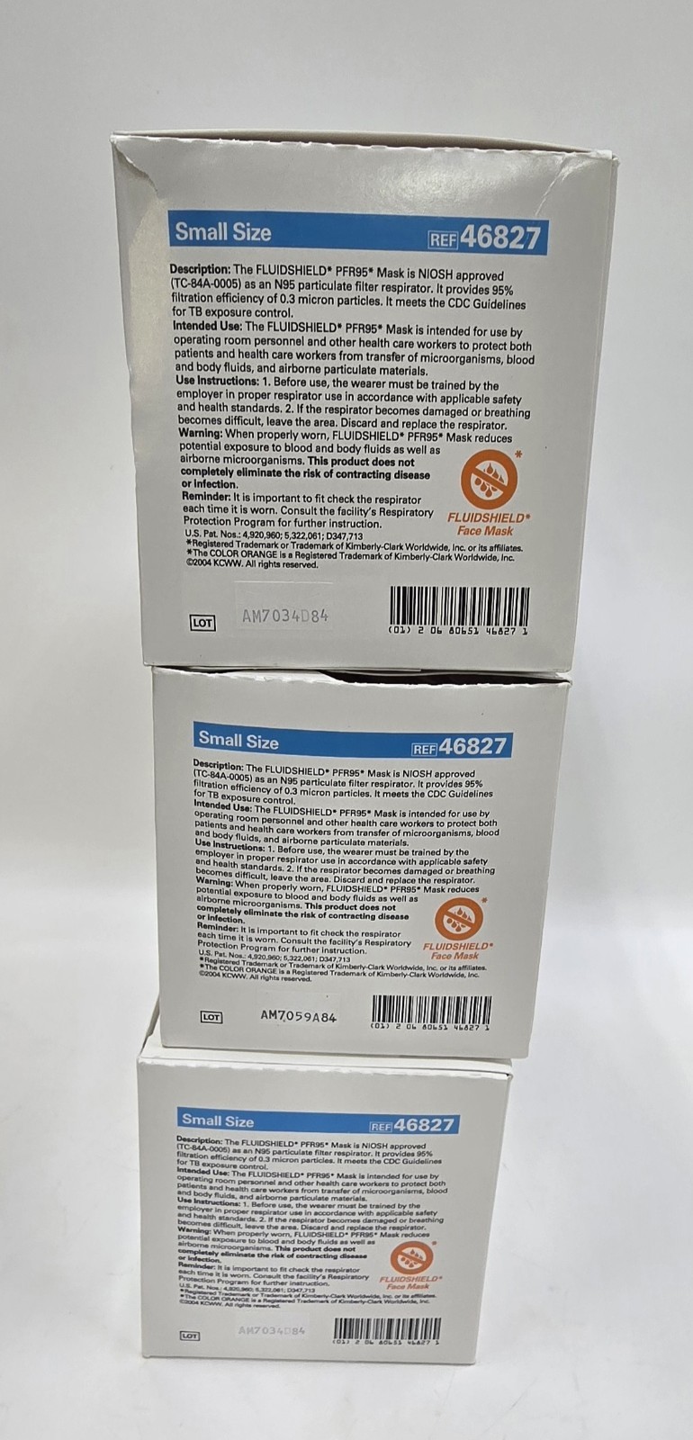 3 Boxes Of 35 Ea.Kimberly Clark 46827 N95 Particulate Filter Respirator ...