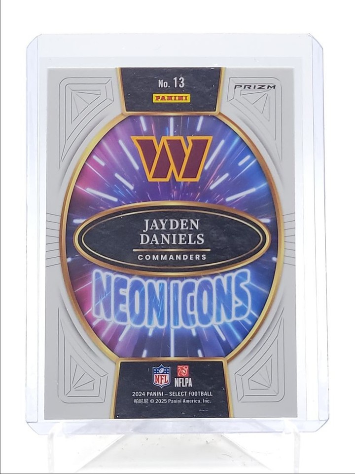 JAYDEN DANIELS 2024 SELECT NEON ICONS ROOKIE SILVER PRIZM RC Q4060 | eBay