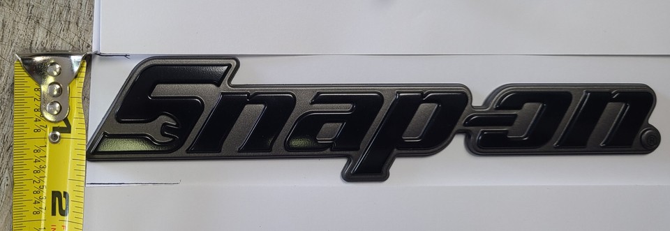 Snap-on Black Gray 3D Tool Box Tool Box Badge Logo Emblem 8" Length ...