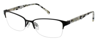 ClearVision CV Anchorage Black Semi Rimless Optical Eyeglasses Frame 54 ...