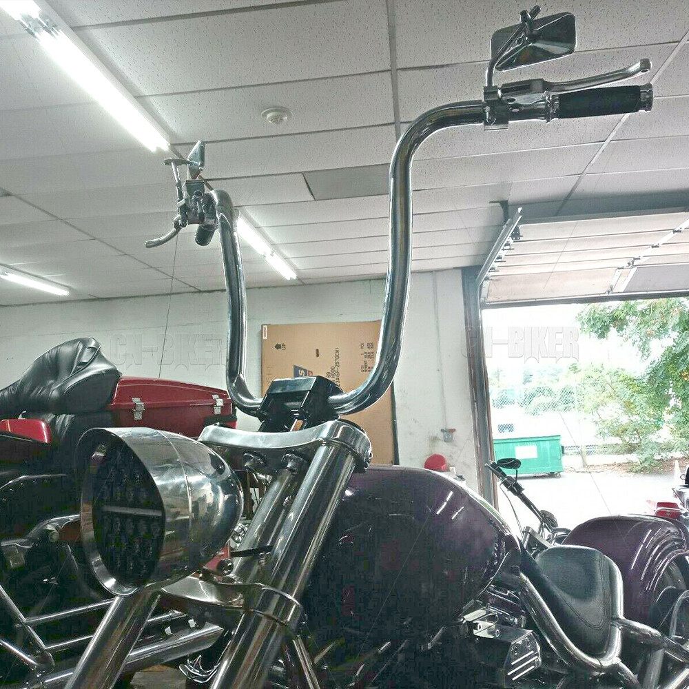 16" Ape Hanger Bar Handlebar For Harley Dyna Softail Touring FLRT FLHR ...