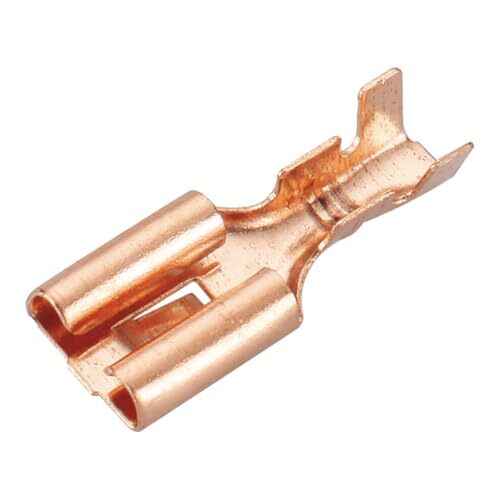 100 Pack 4.8mm Female Spade Locking Tab Non-Insulated Crimp Connectors ...