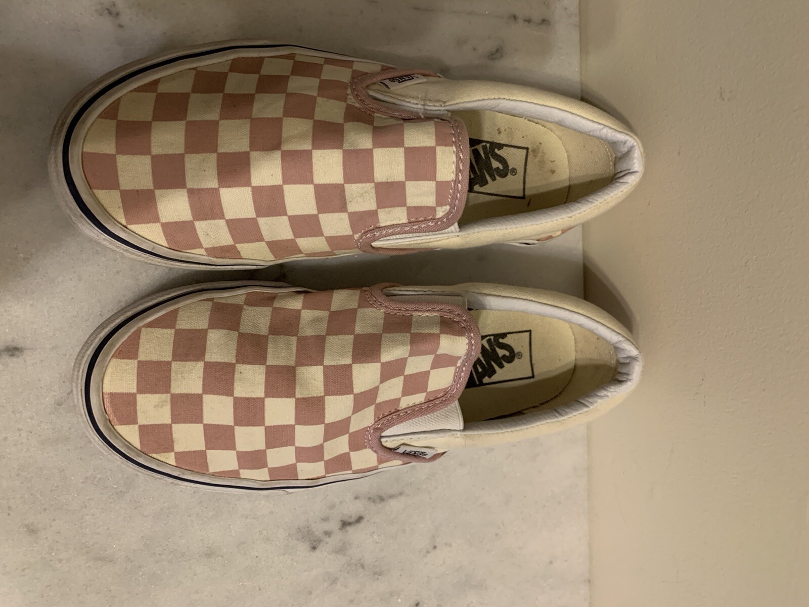 VANS Classic Slip On Checkerboard Canvas Sneacker, Me… - Gem