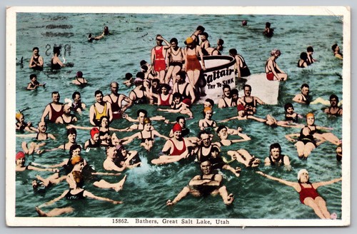 Postcard: Bathers, Salt Lake, UT, Carpenter Paper Co, Barkalow Bros ...